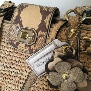 Coach | Bags | Coach Python Straw Natalie Tote | Poshmark